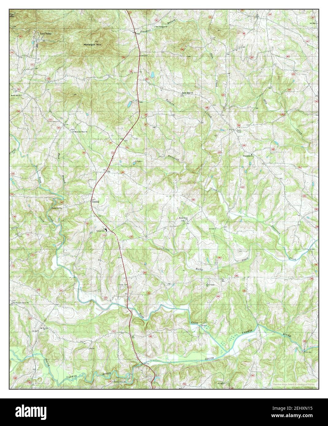 Central, North Carolina, map 1997, 1:24000, United States of America by ...