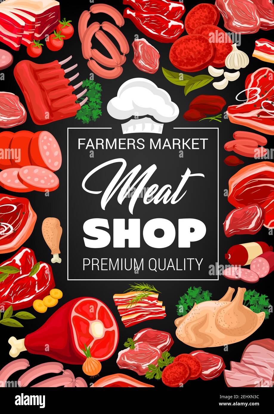 Leg lamb garlic Stock Vector Images - Alamy