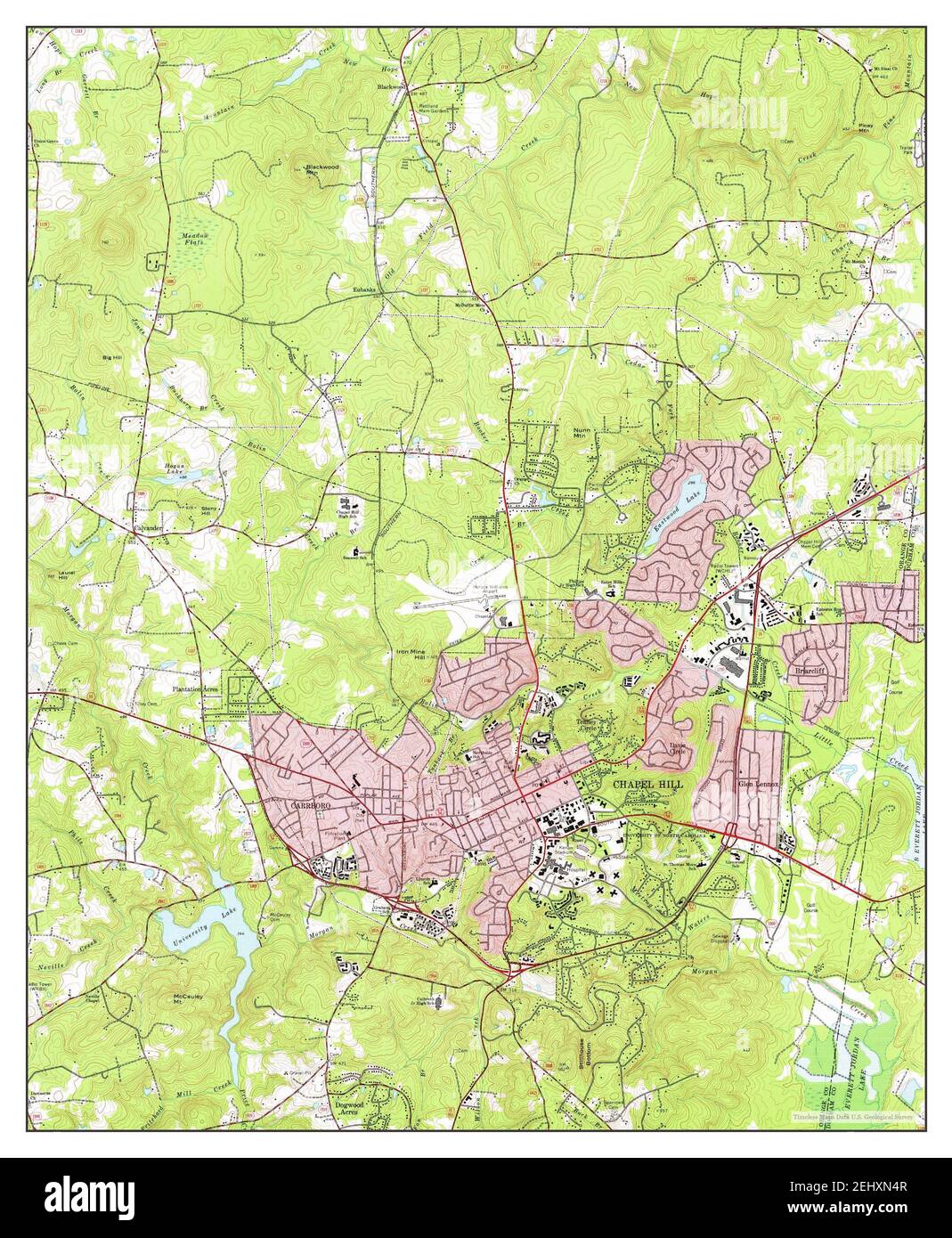 Chapel Hill, North Carolina, map 1978, 1:24000, United States of ...