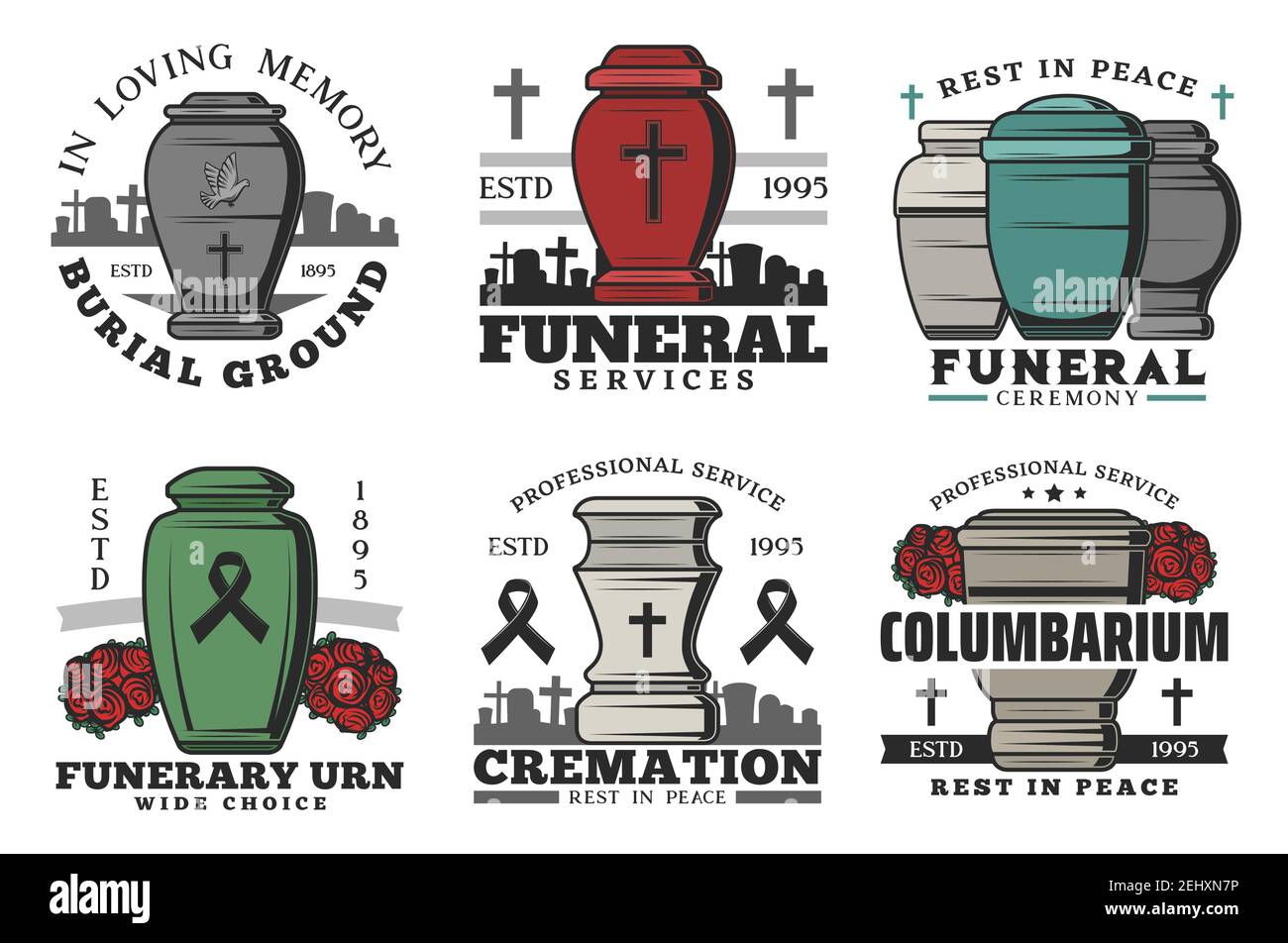 Religious burial symbols Stock Vector Images - Alamy