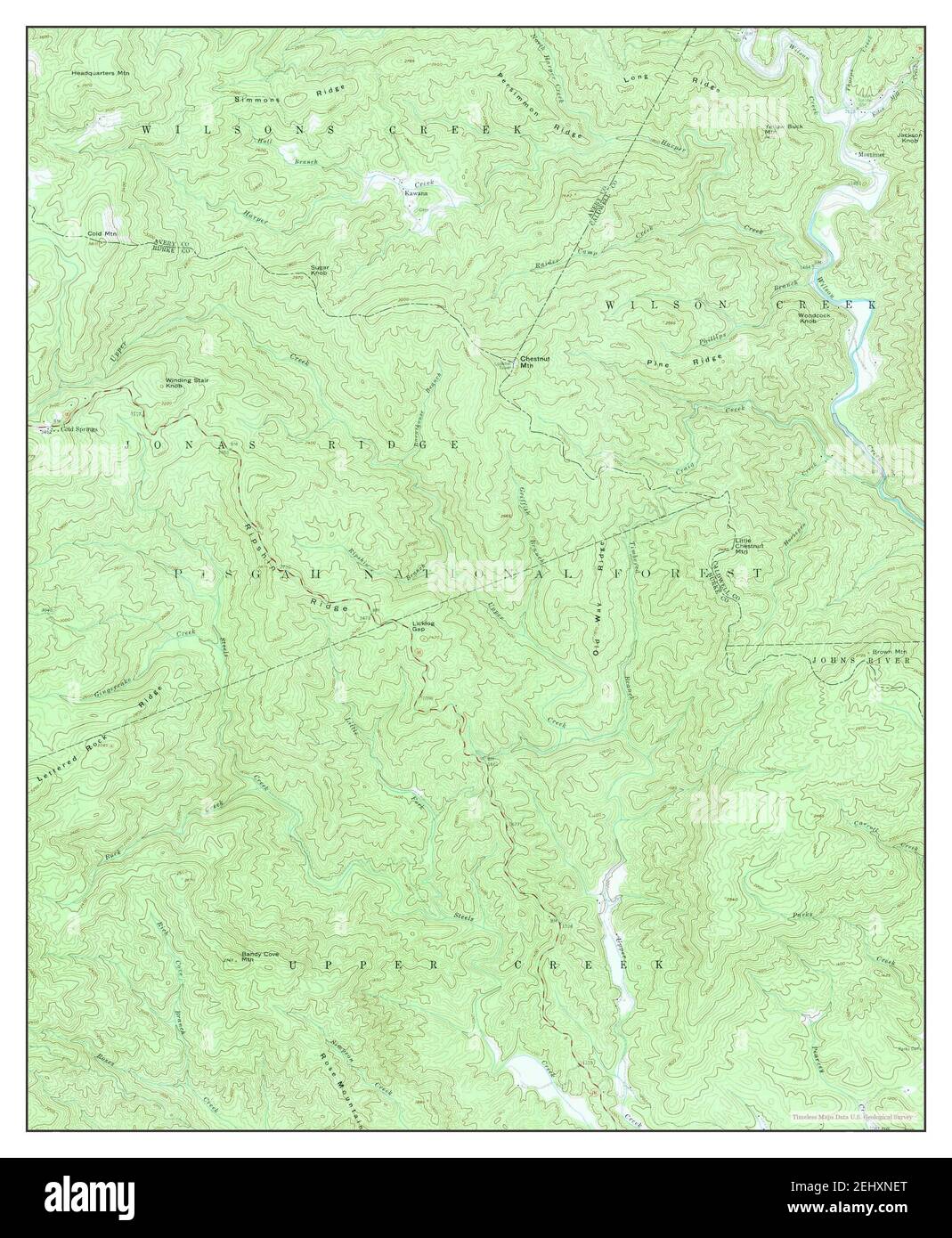 North carolina mountain map hi-res stock photography and images - Alamy