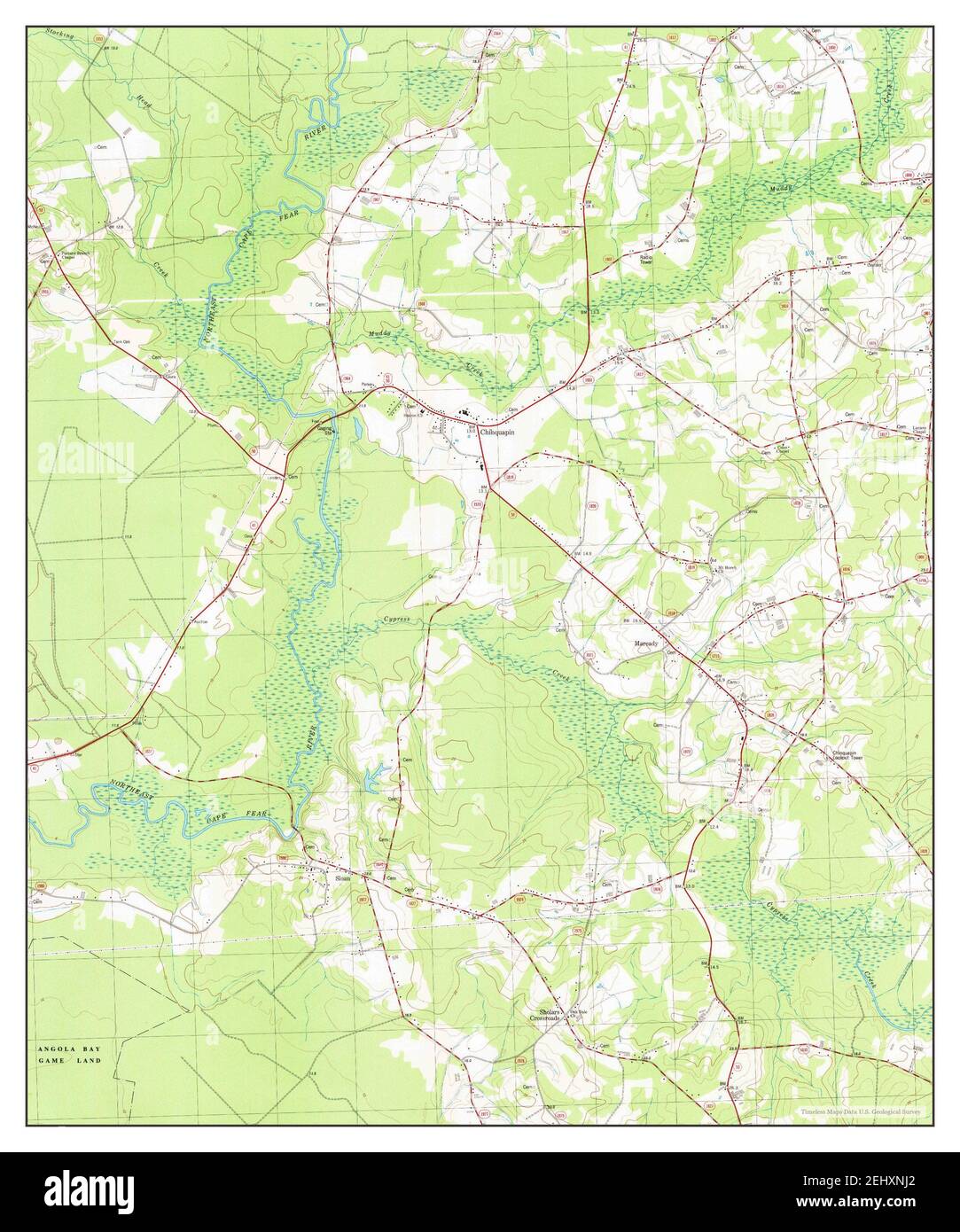 Chinquapin, North Carolina, map 1981, 1:24000, United States of America ...