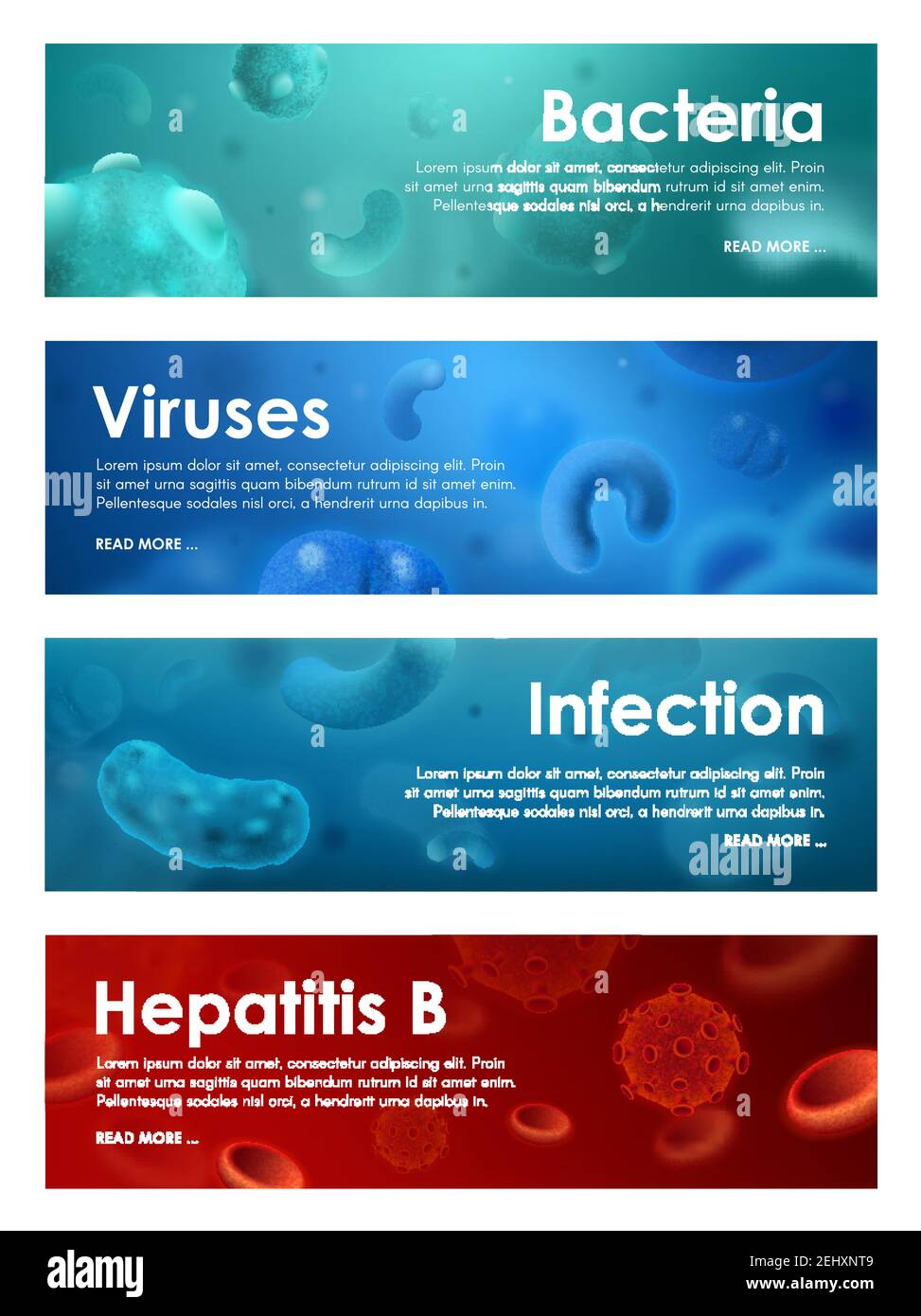Bacteria and viruses, infection and hepatitis b medical research and ...