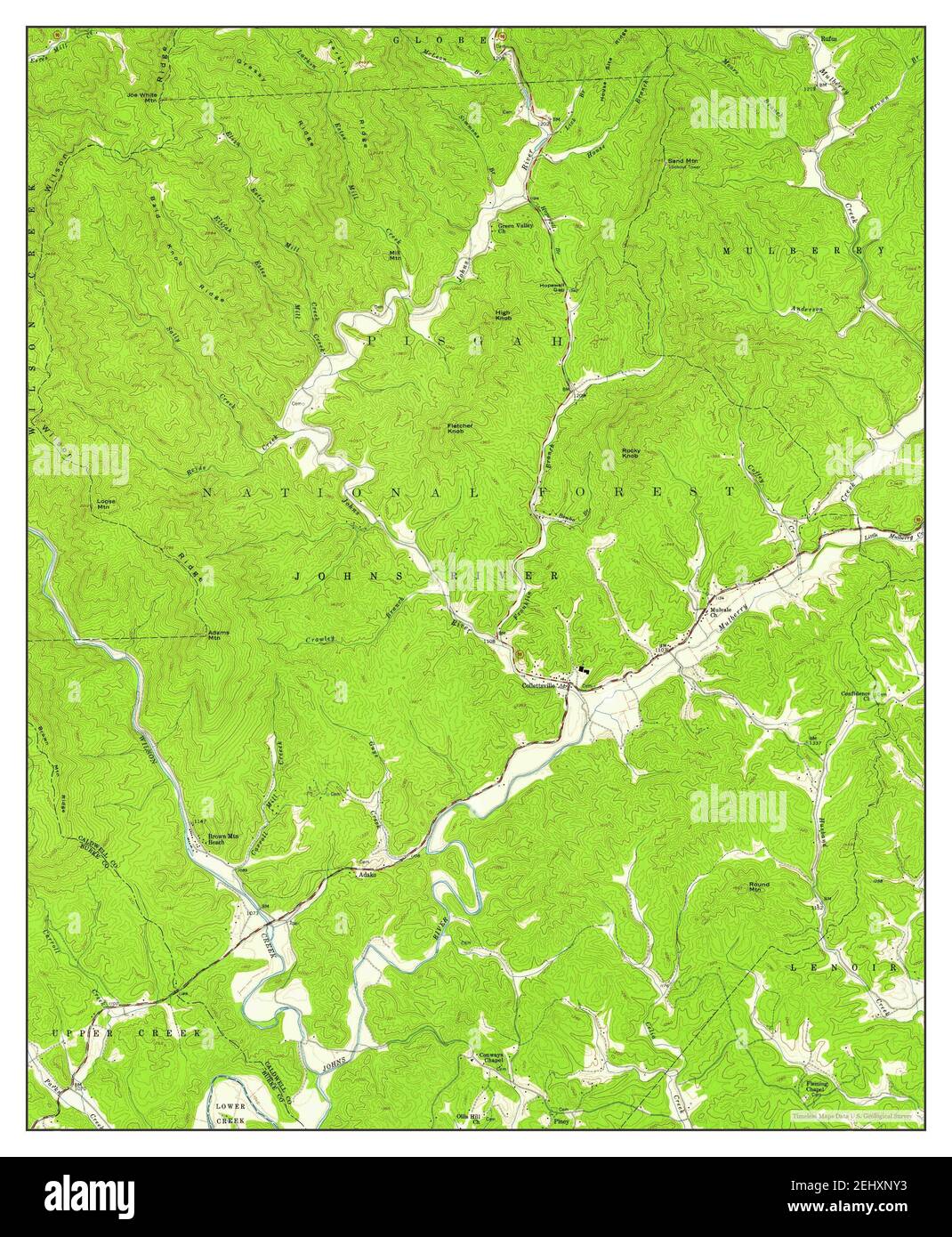 Collettsville, North Carolina, map 1956, 1:24000, United States of ...