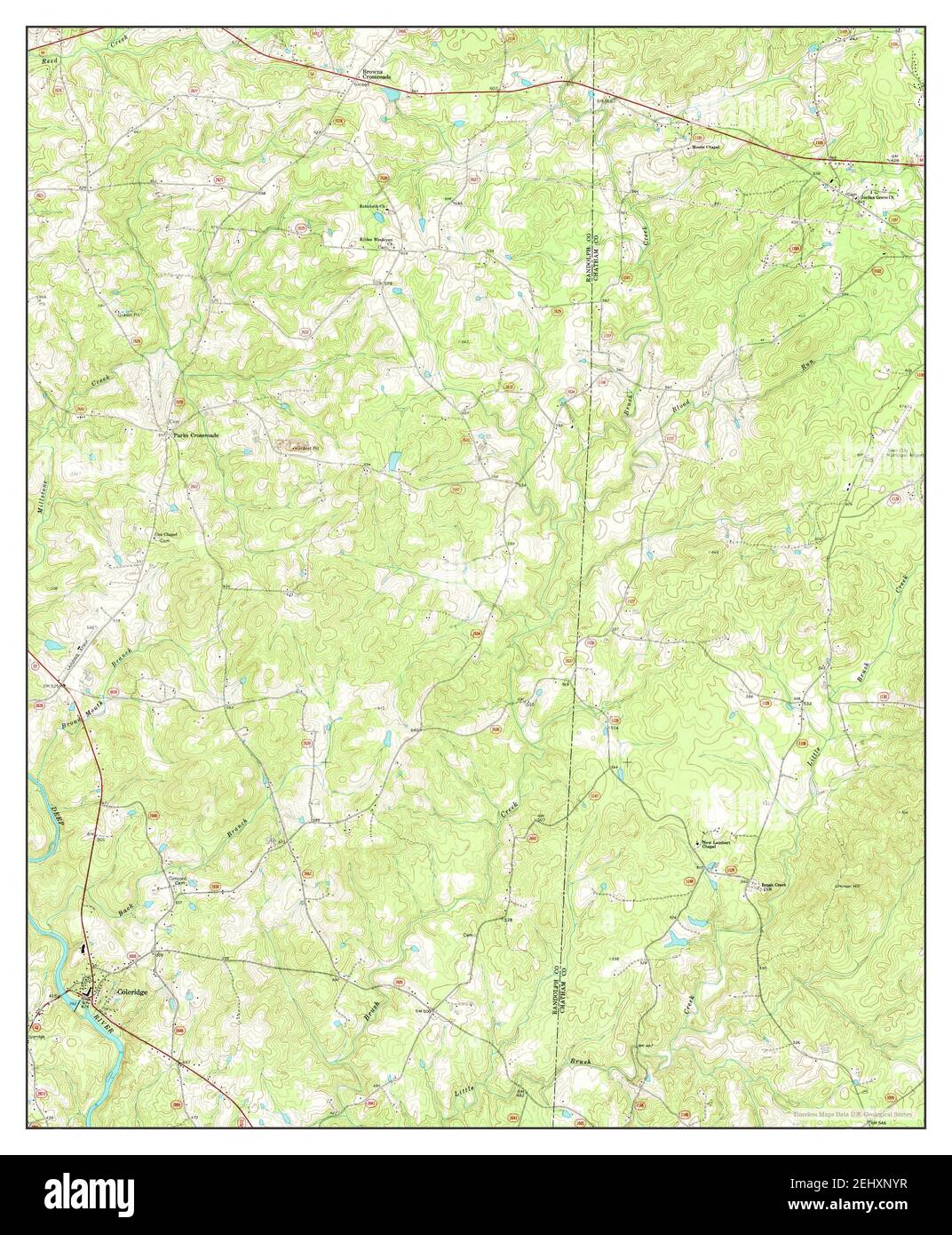 Coleridge, North Carolina, map 1968, 1:24000, United States of America ...