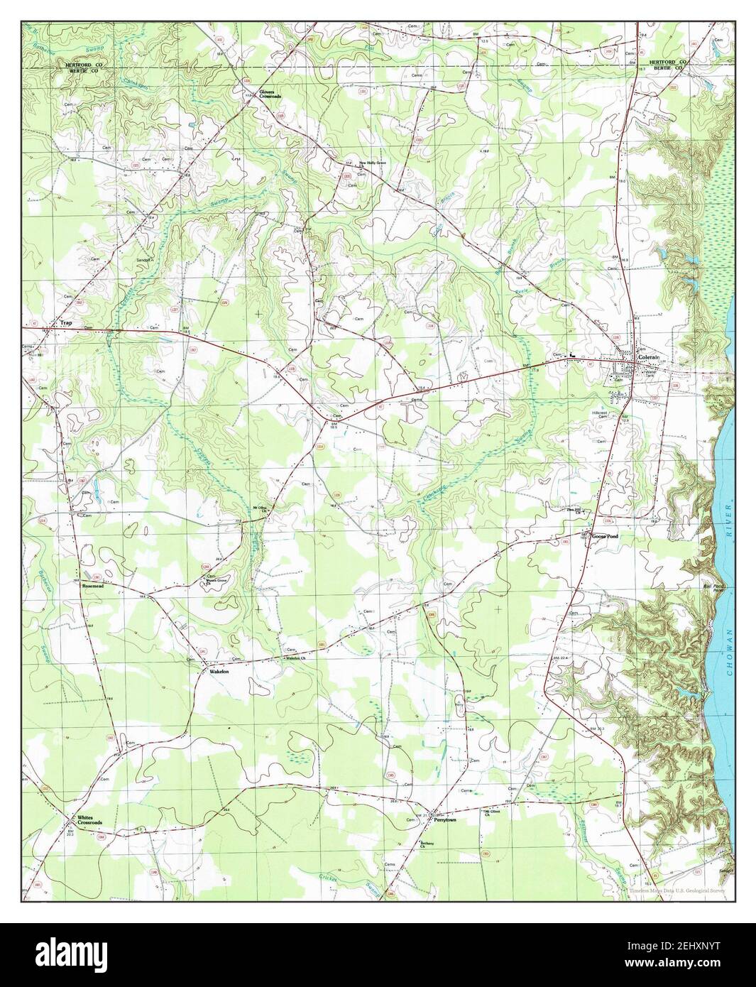 Colerain, North Carolina, map 2000, 1:24000, United States of America ...