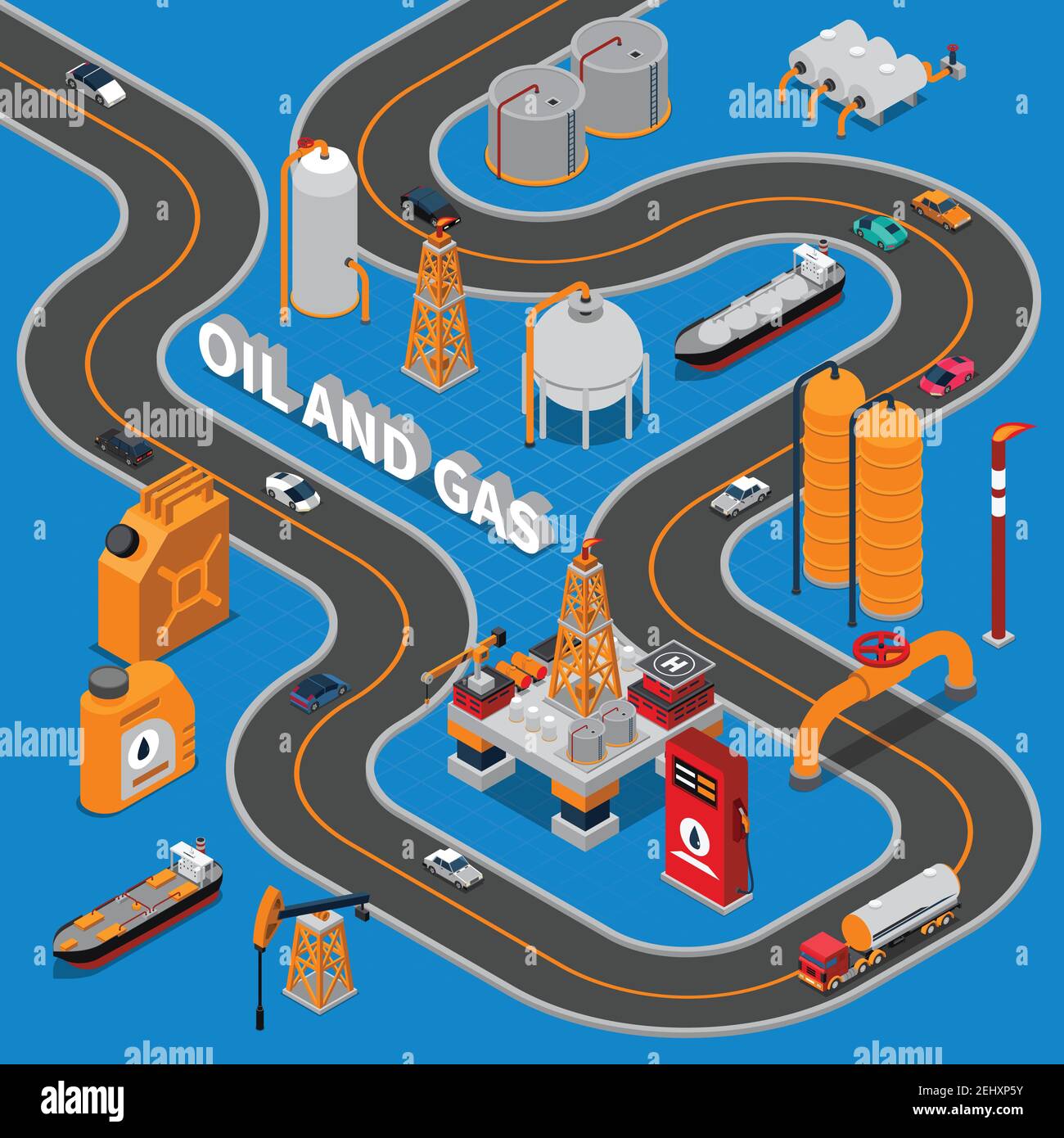 Oil tanker on fire Stock Vector Images - Alamy