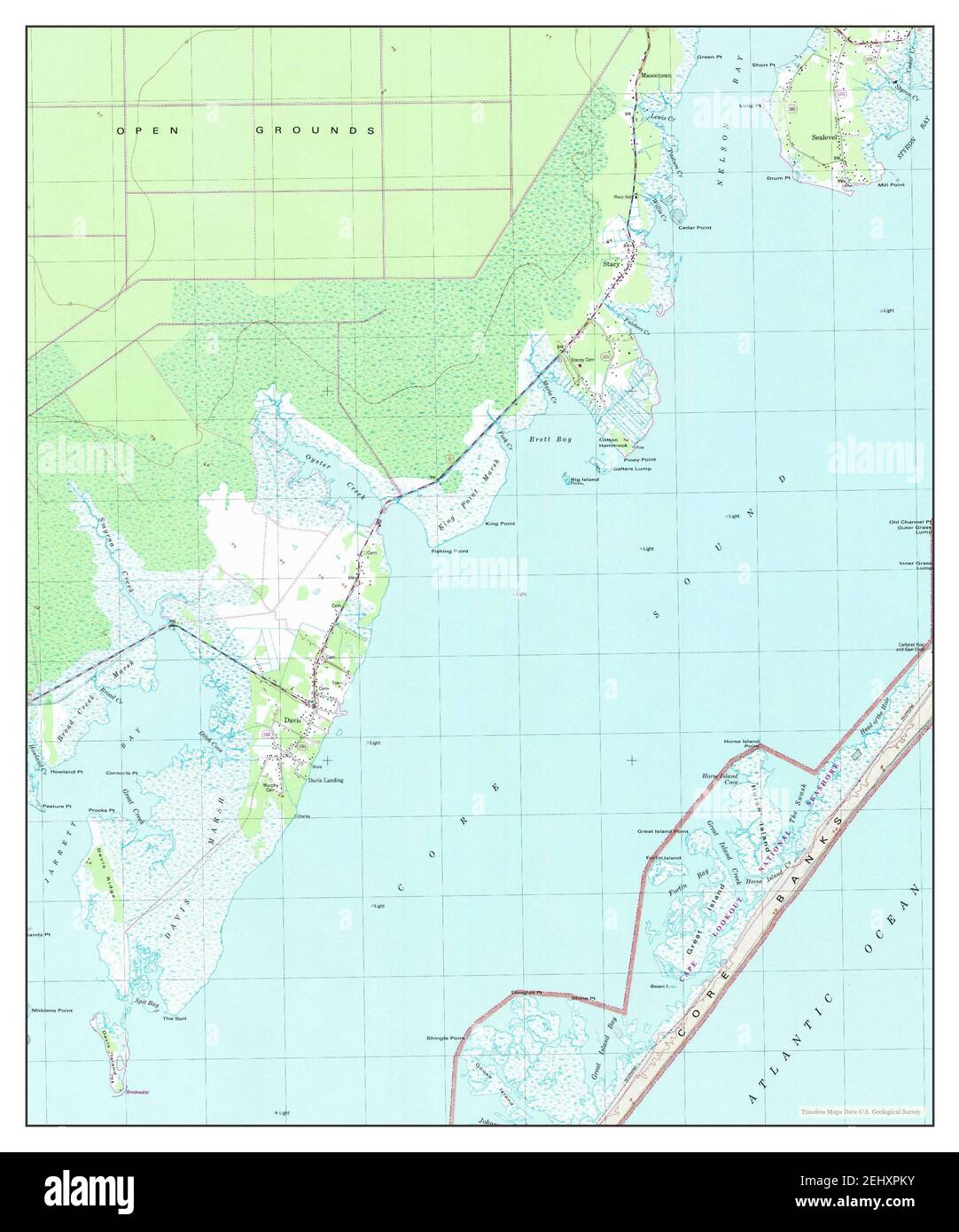Davis, North Carolina, map 1949, 1:24000, United States of America by ...