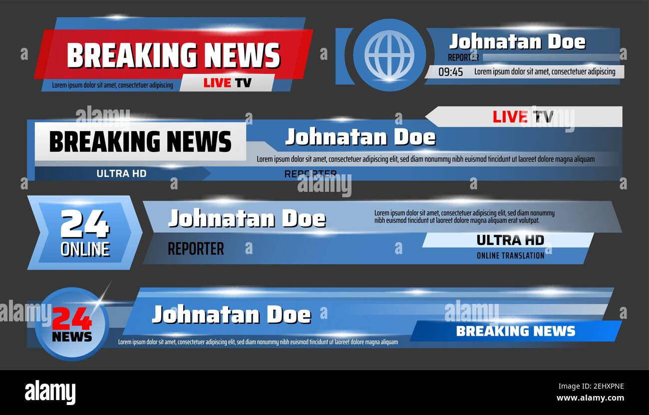 News ticker Stock Vector Images - Alamy