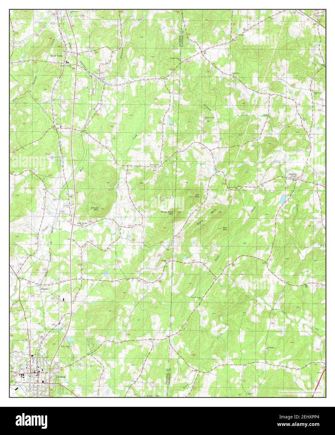 Denton, North Carolina, map 1980, 1:24000, United States of America by ...