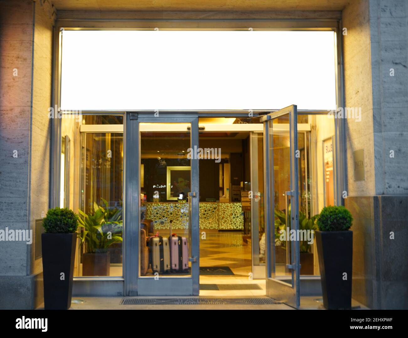Empty Billboard Swiss Hotel in Zurich Stock Photo Stock Images Stock ...