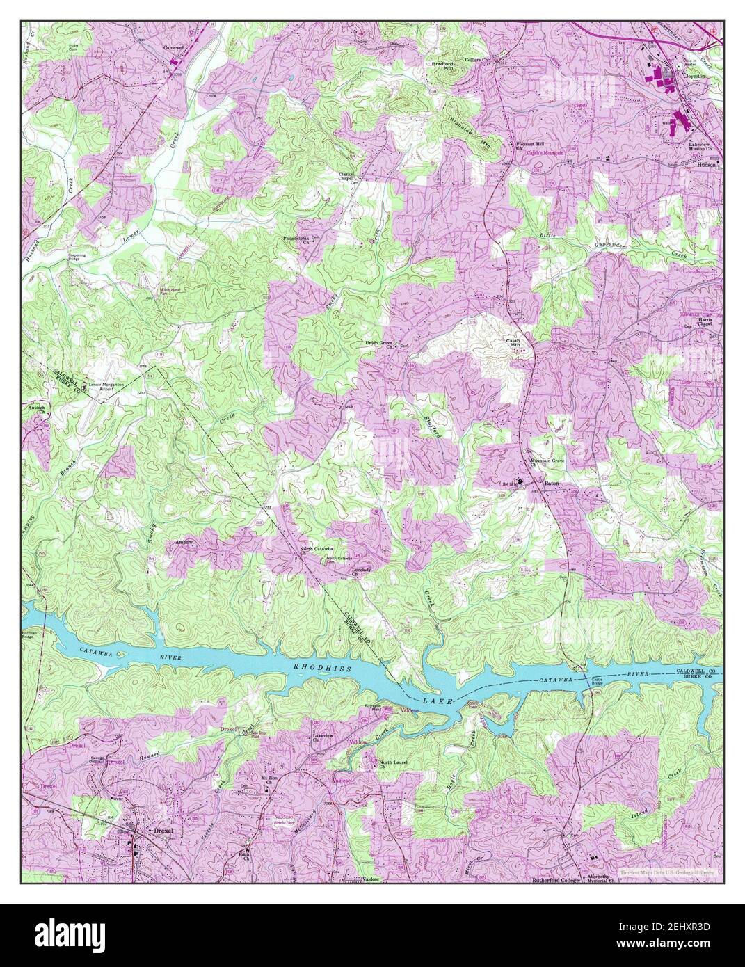 Drexel, North Carolina, map 1993, 1:24000, United States of America by ...