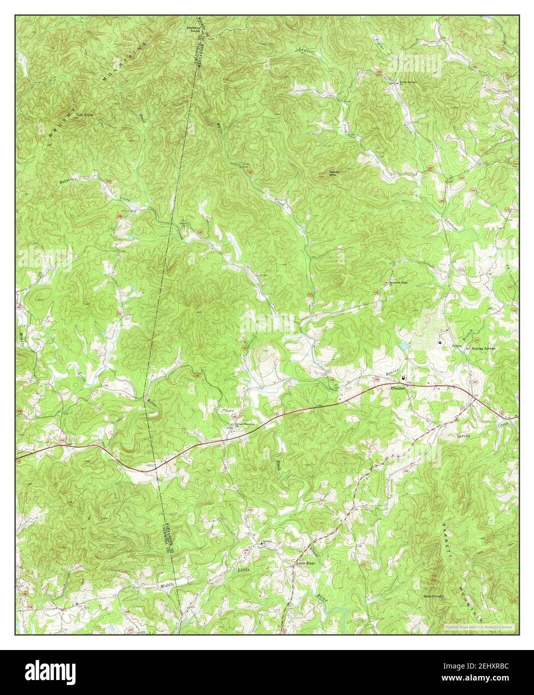 Ellendale, North Carolina, map 1970, 1:24000, United States of America ...
