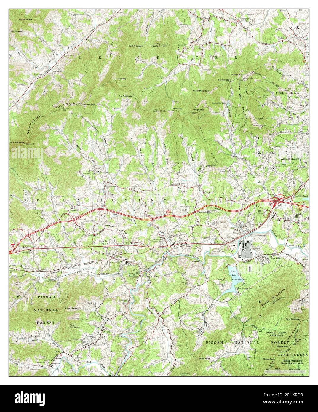 Enka, North Carolina, map 1961, 1:24000, United States of America by ...