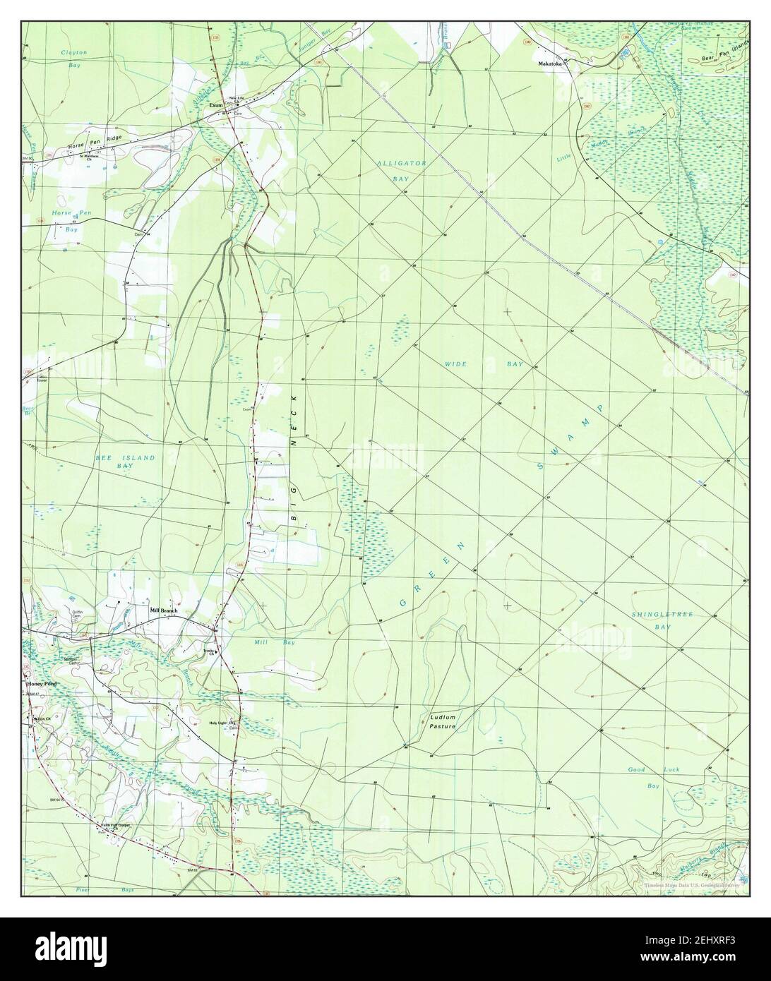 Exum, North Carolina, map 2002, 1:24000, United States of America by ...