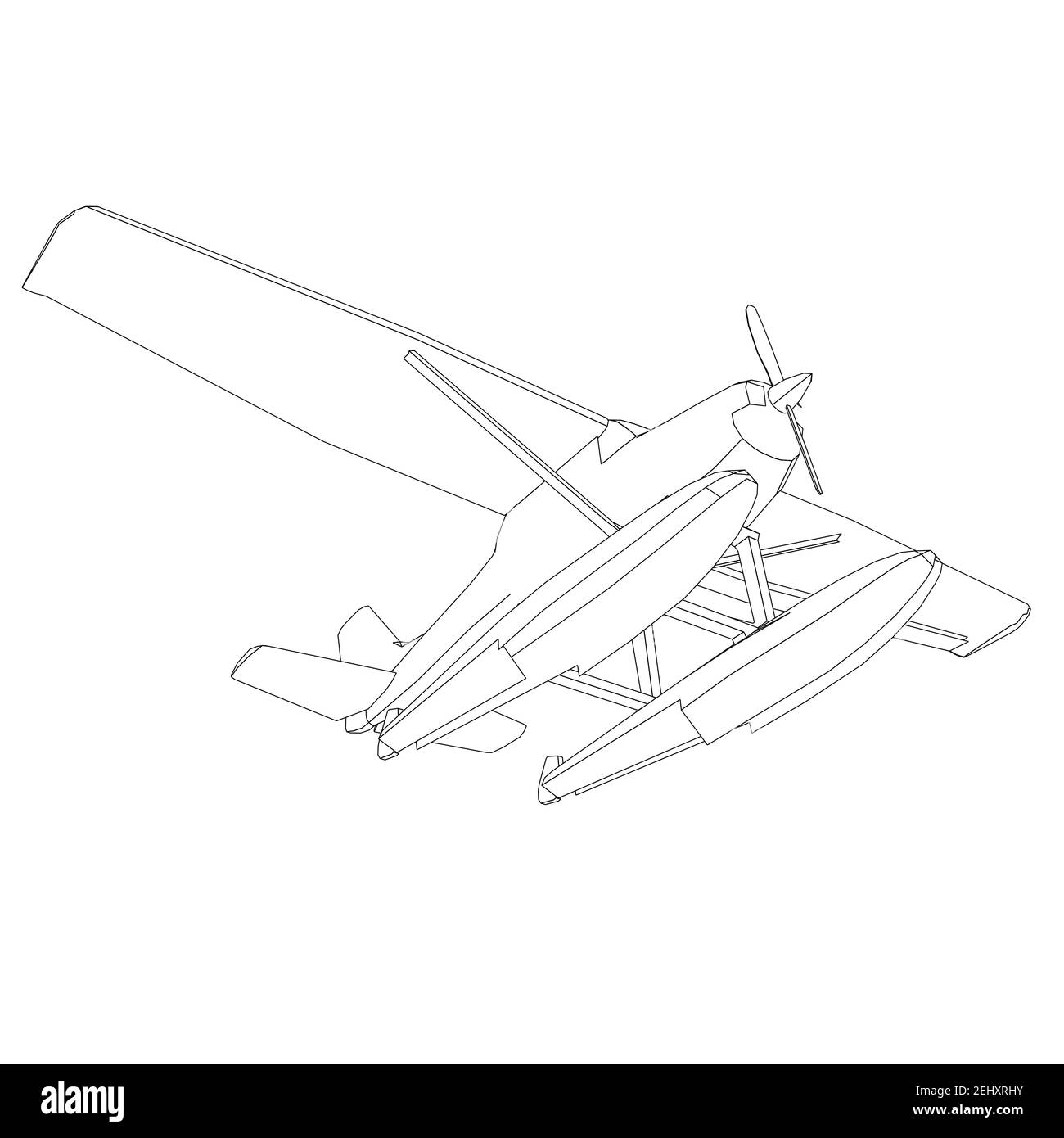 Landing plane on the water Stock Vector Images - Alamy