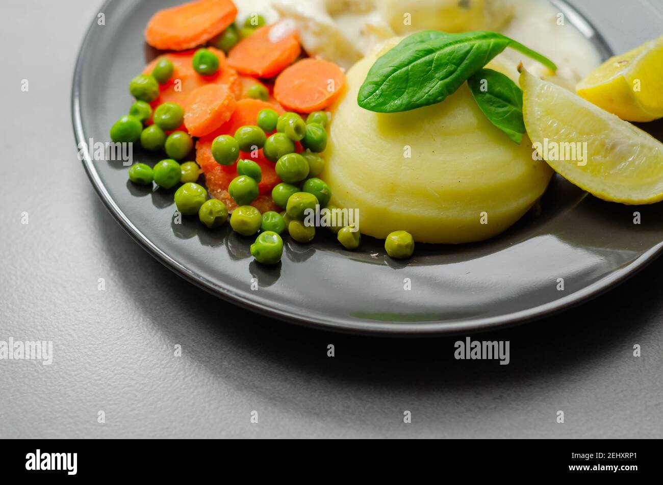 Cod Mornay, flaky cod with a creamy cheese sauce, with mashed potato ...