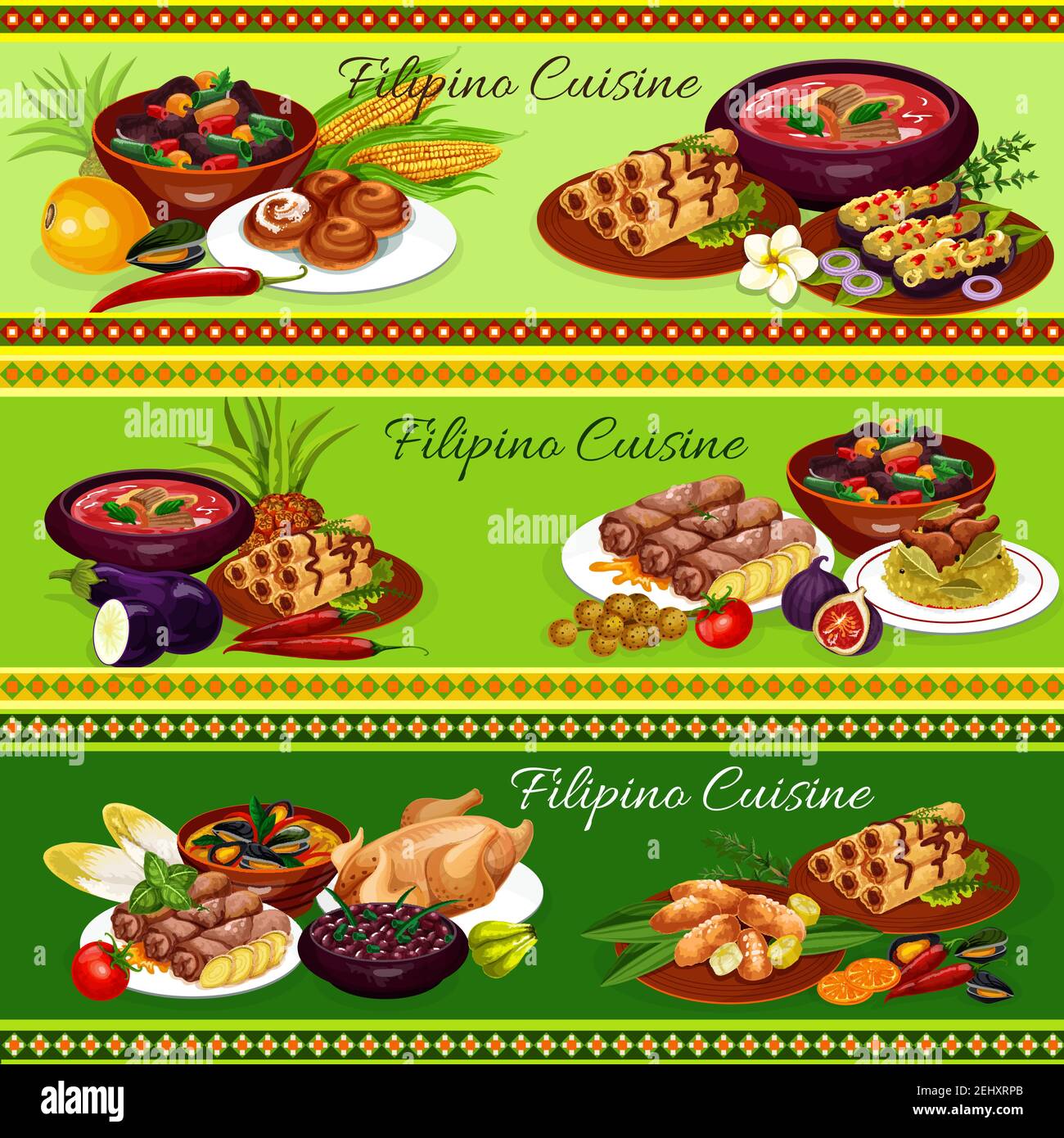 Filipino cuisine Stock Vector Images - Alamy