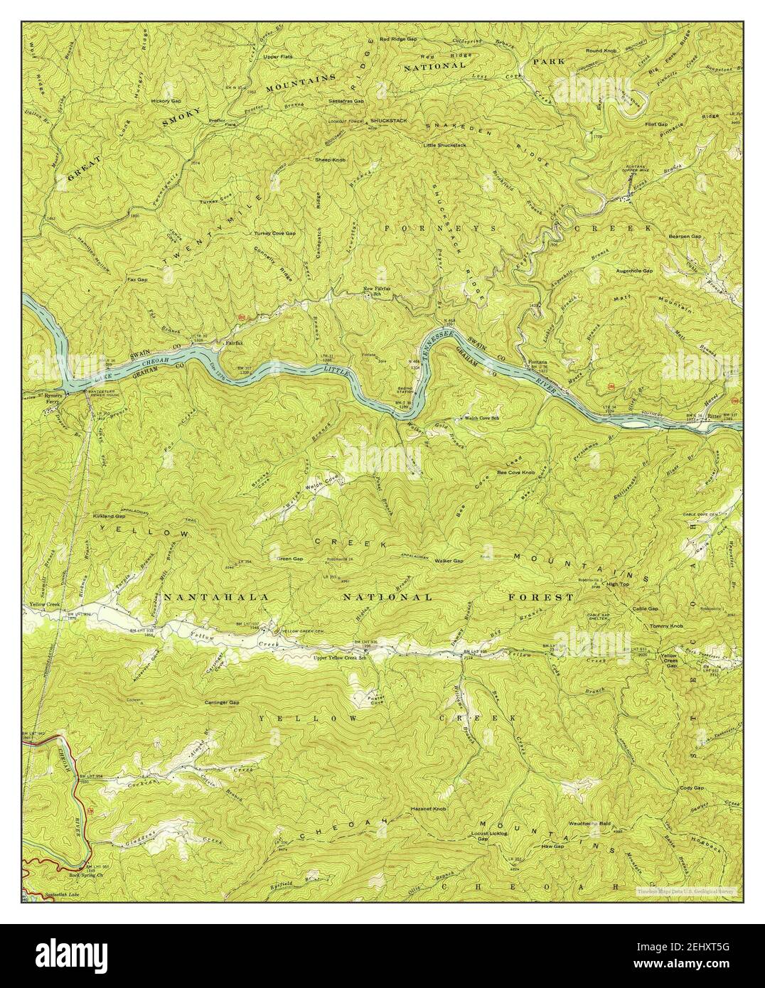 Fontana, North Carolina, map 1941, 1:24000, United States of America by ...