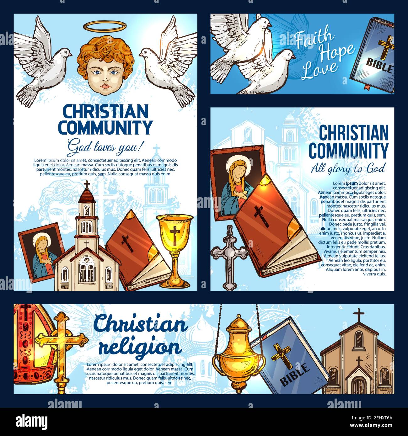 Religion christianity catholic rite confession Stock Vector Images - Alamy