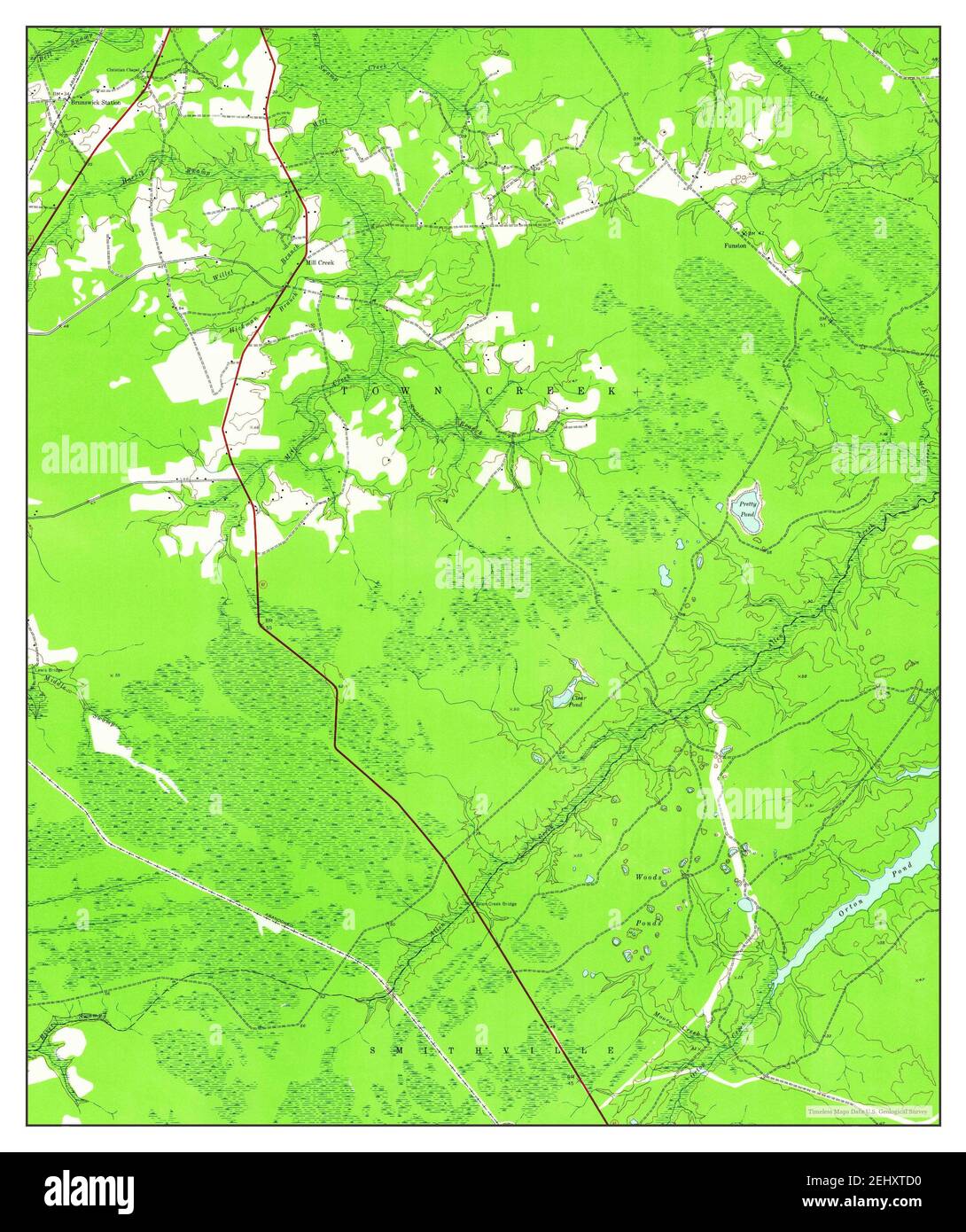 Funston, North Carolina, map 1943, 1:24000, United States of America by ...