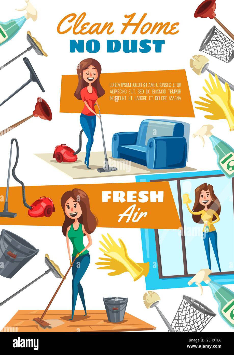 Maid dust brush woman Stock Vector Images - Alamy