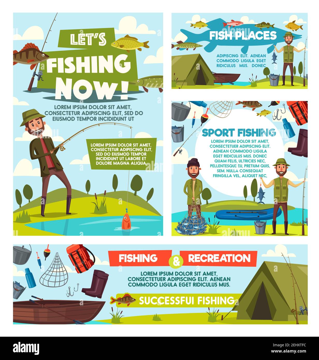 Camp ten lake Stock Vector Images - Alamy