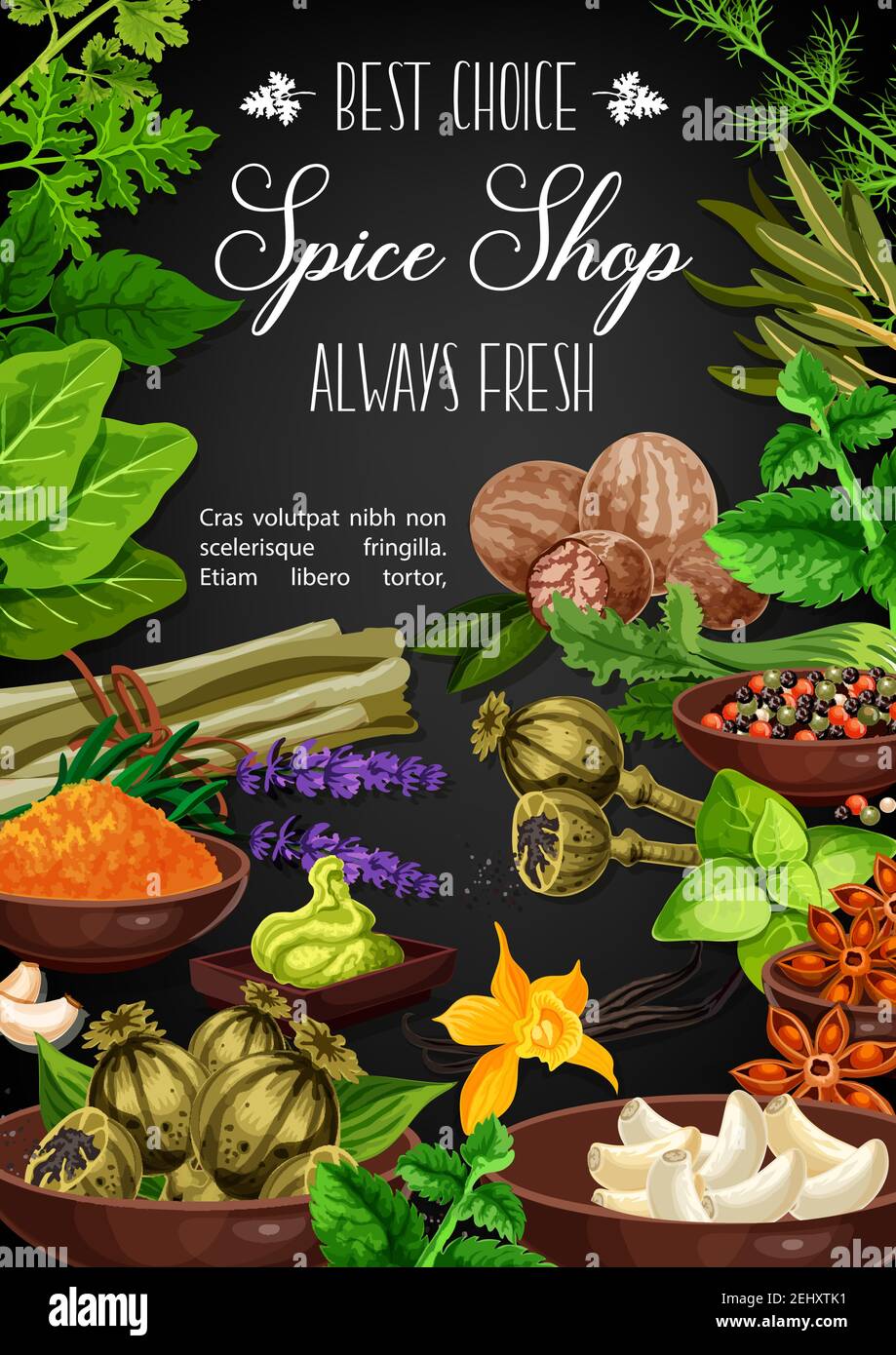 Indian spices c Stock Vector Images - Alamy