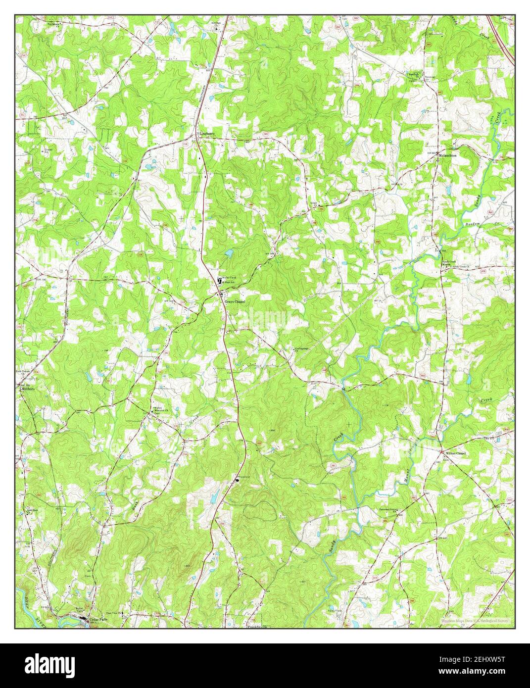 Grays Chapel, North Carolina, map 1974, 1:24000, United States of ...