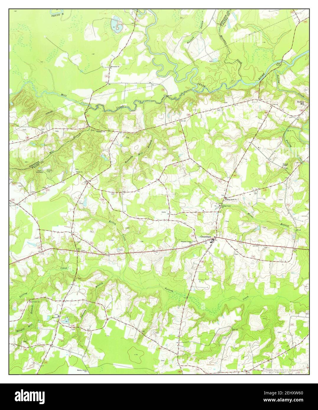 Grantham, North Carolina, map 1974, 1:24000, United States of America ...