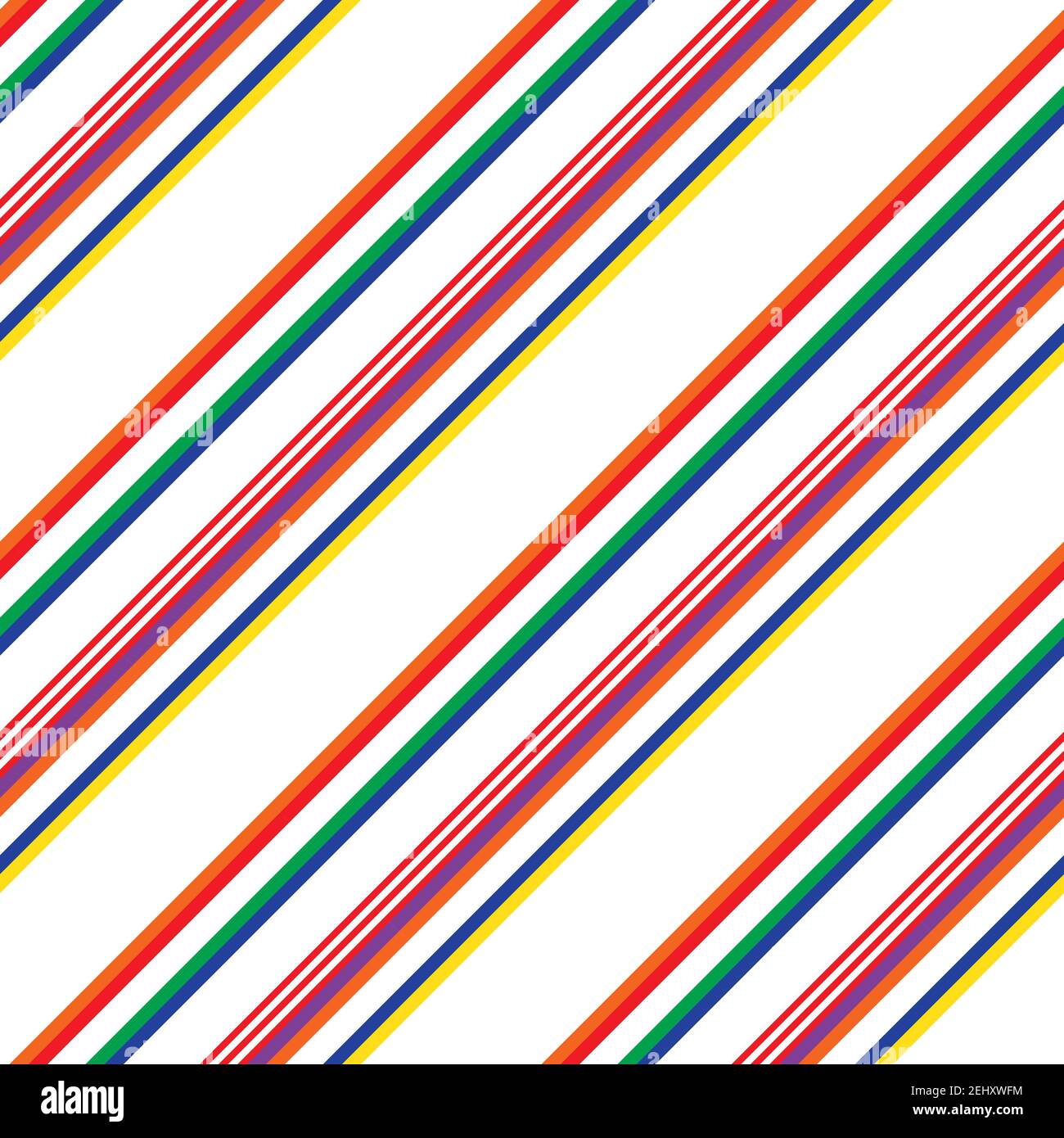 Rainbow diagonal striped seamless pattern background suitable for ...