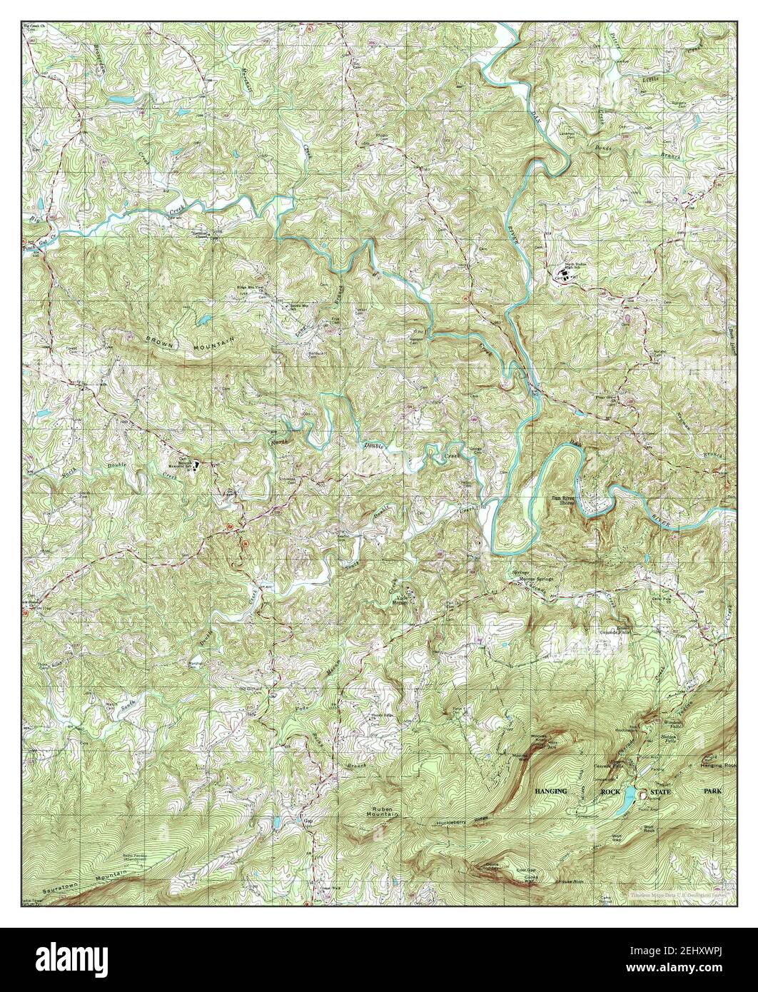 Hanging Rock, North Carolina, map 1997, 1:24000, United States of ...