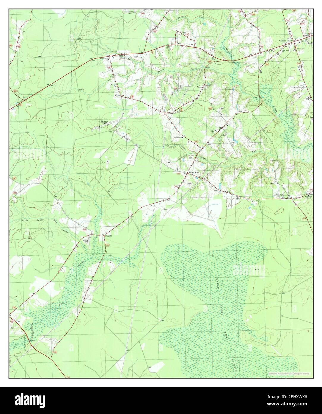 Haws Run, North Carolina, map 1981, 1:24000, United States of America ...