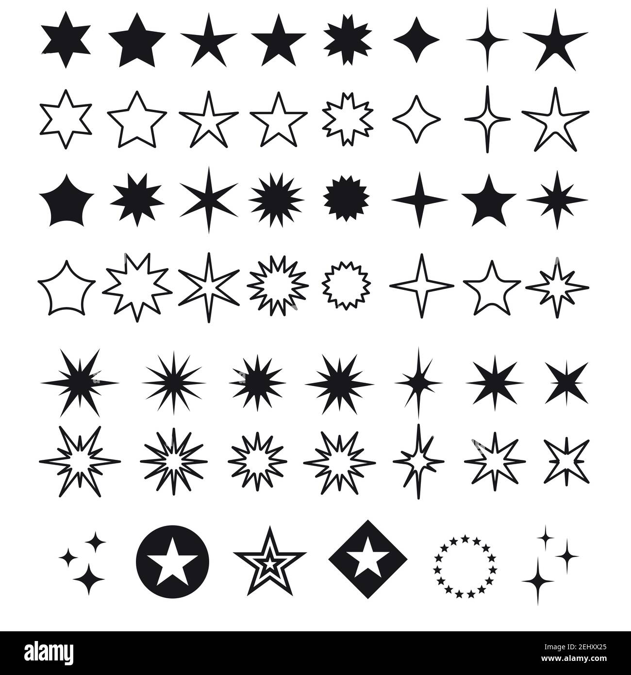 Star Shapes Symbol Icon Vector Illustration Stock Vector Image & Art ...