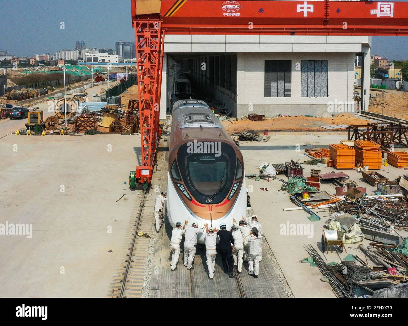 Pushing a train hi-res stock photography and images - Alamy