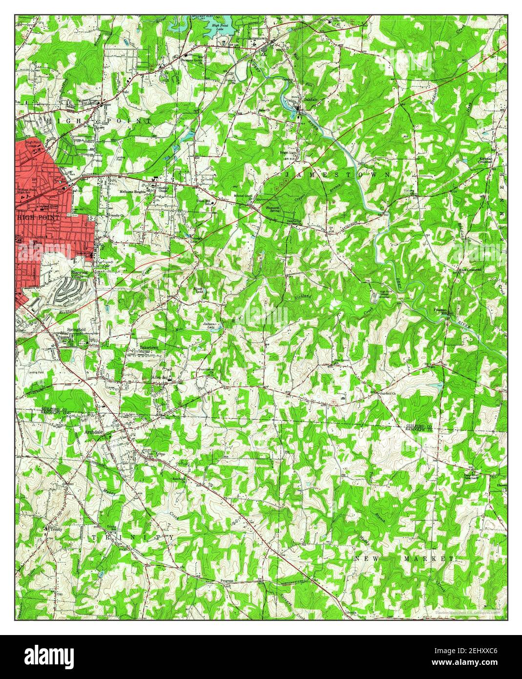 High Point North Carolina Map High Resolution Stock Photography and ...