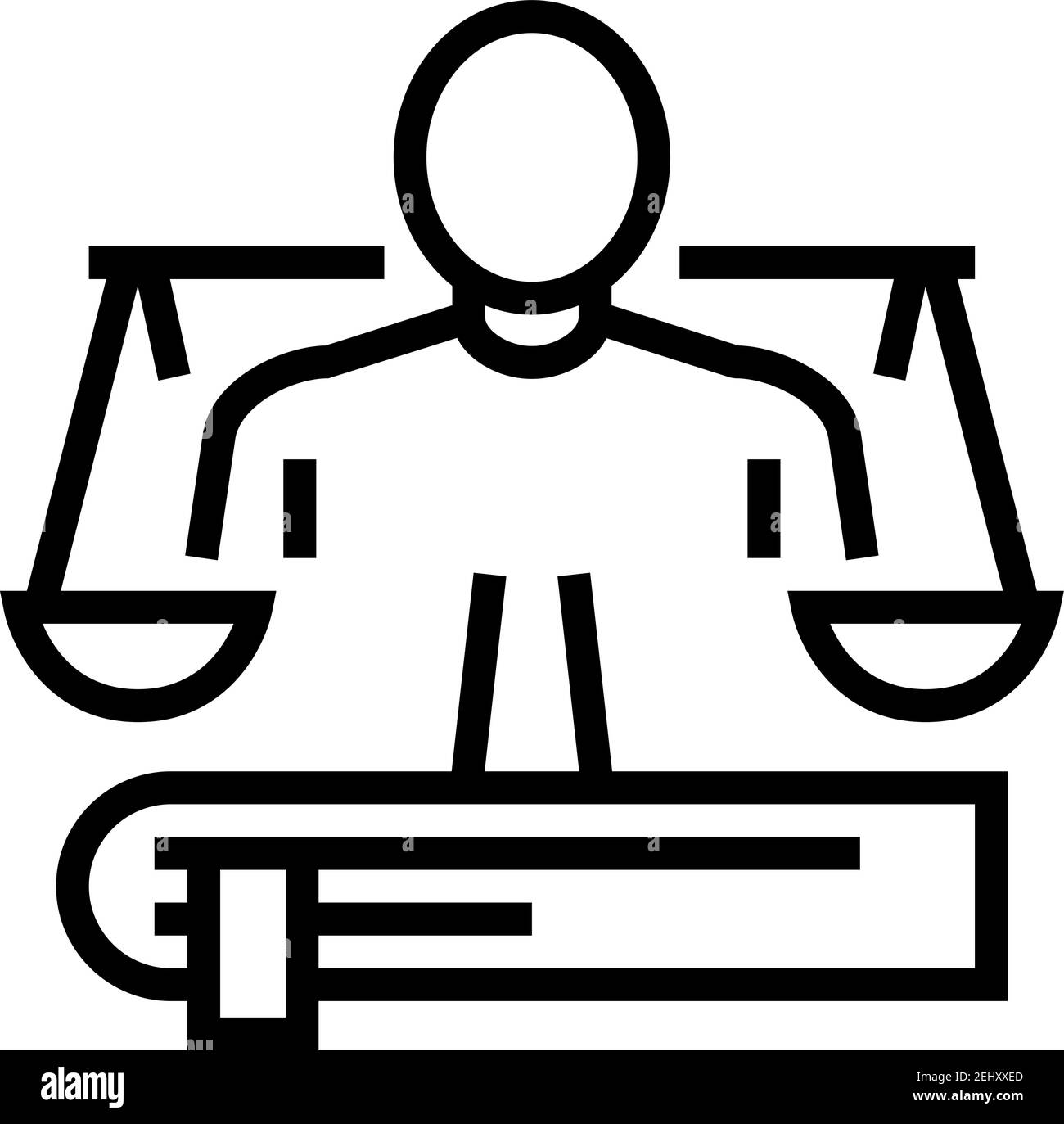 Lawyer expert line icon Cut Out Stock Images & Pictures - Alamy