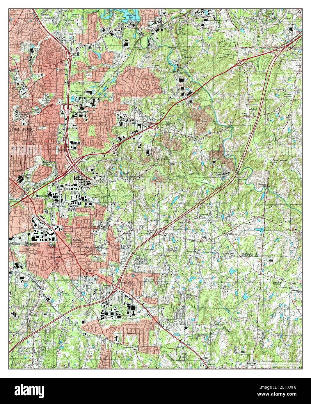 High Point East, North Carolina, map 2002, 1:24000, United States of ...