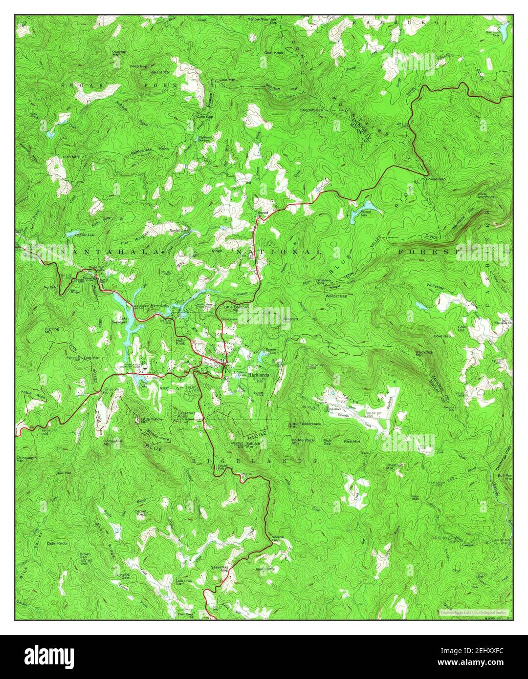 Highlands, North Carolina, map 1946, 1:24000, United States of America ...