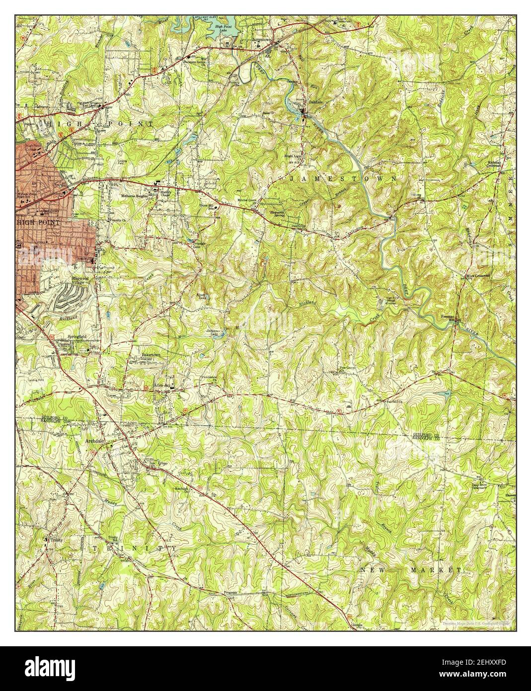 High point north carolina map hi-res stock photography and images - Alamy