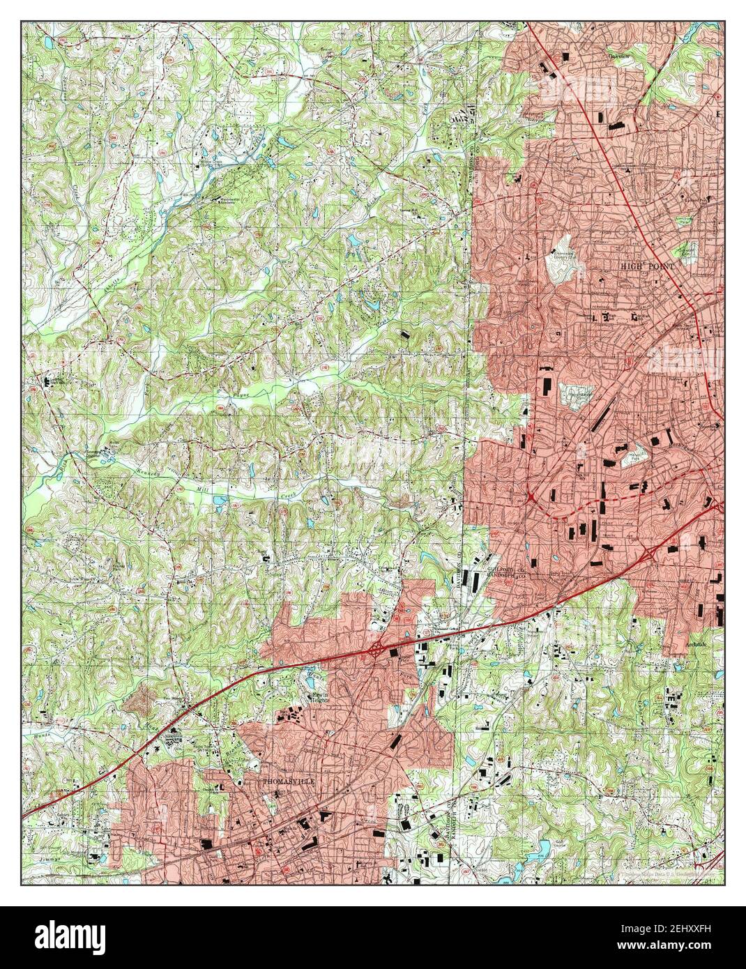 High Point North Carolina Map High Resolution Stock Photography and ...