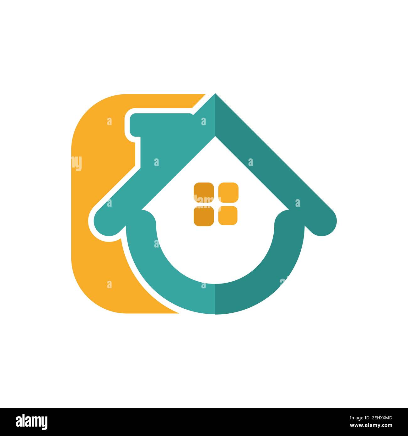 modern round house home app logo symbol circle signs with roof vector ...