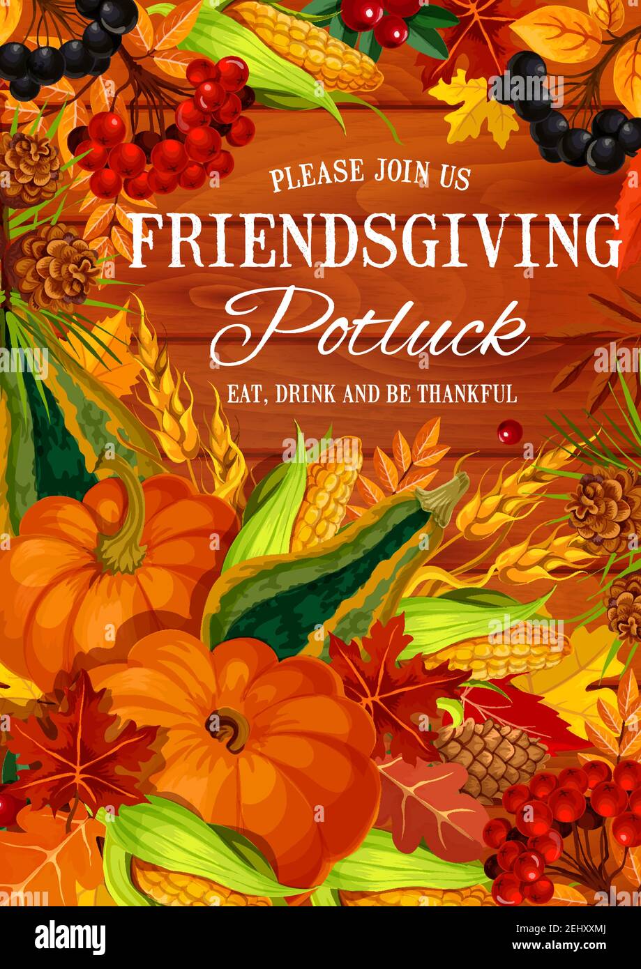 Thanksgiving Potluck Invitation