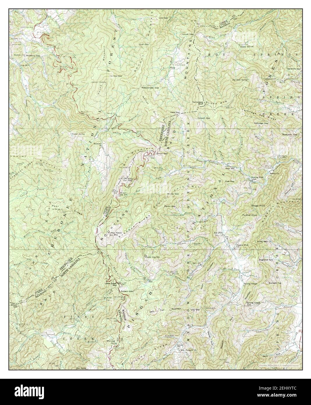 Lemon Gap, North Carolina, map 1940, 1:24000, United States of America ...