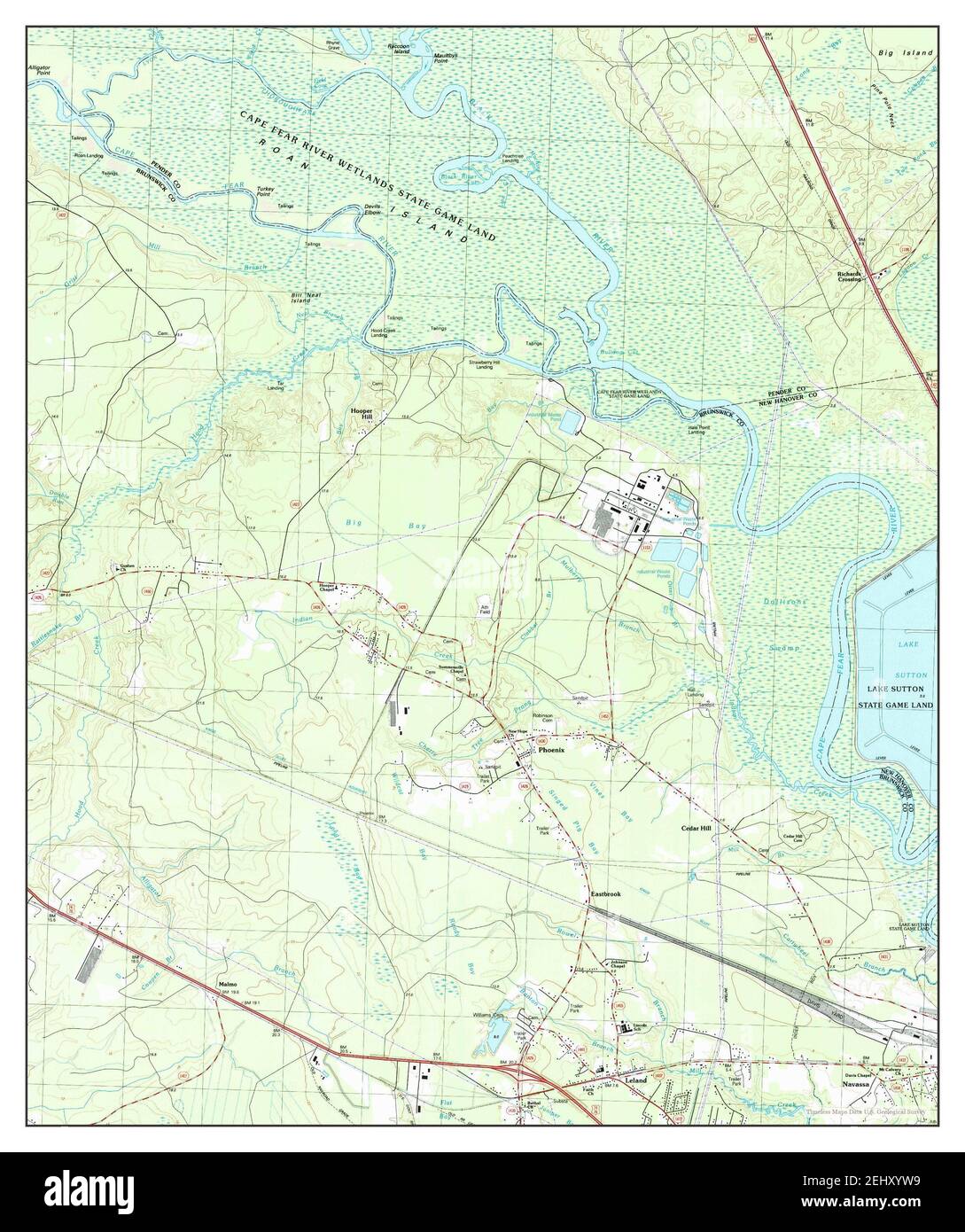 Leland, North Carolina, map 1997, 1:24000, United States of America by ...