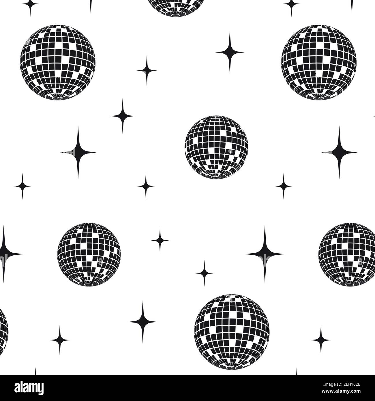 Disco Vector Pattern Gold Glitter Party Ball New Year Disco Party
