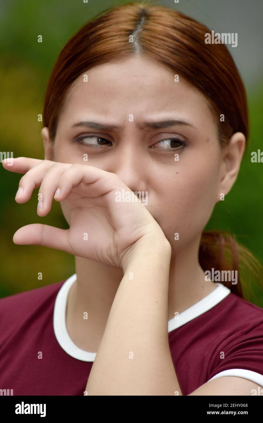 A Crying Youthful Redhead Person Stock Photo - Alamy