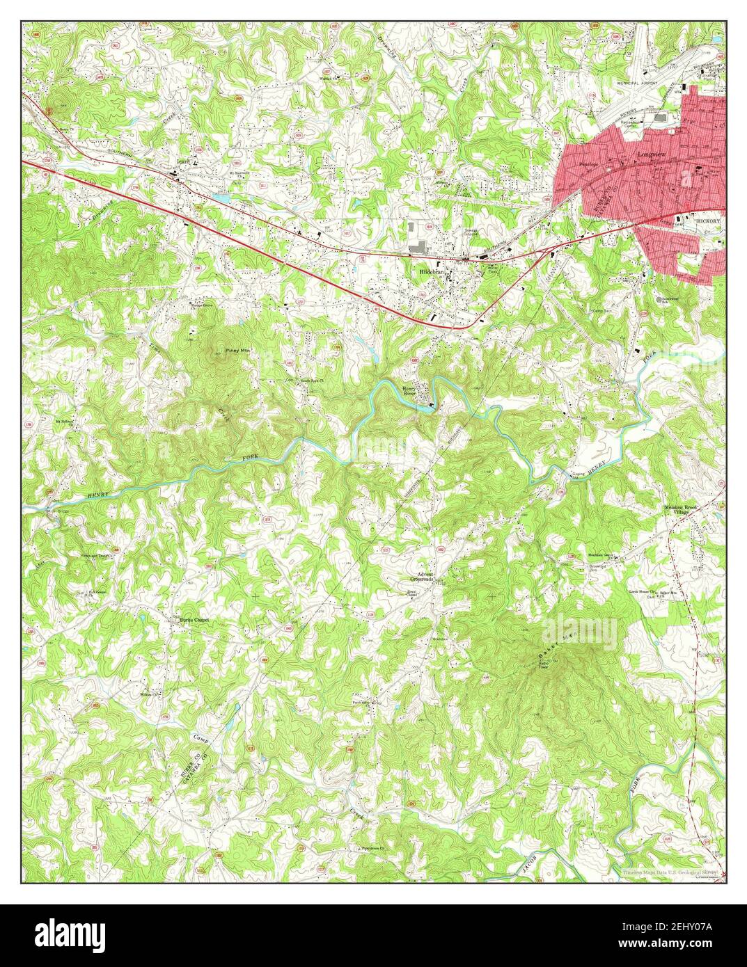 Longview, North Carolina, map 1970, 1:24000, United States of America ...