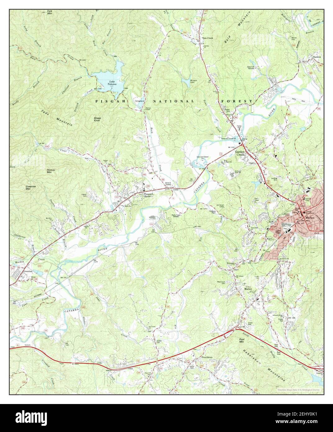 Marion West, North Carolina, map 1985, 1:24000, United States of ...
