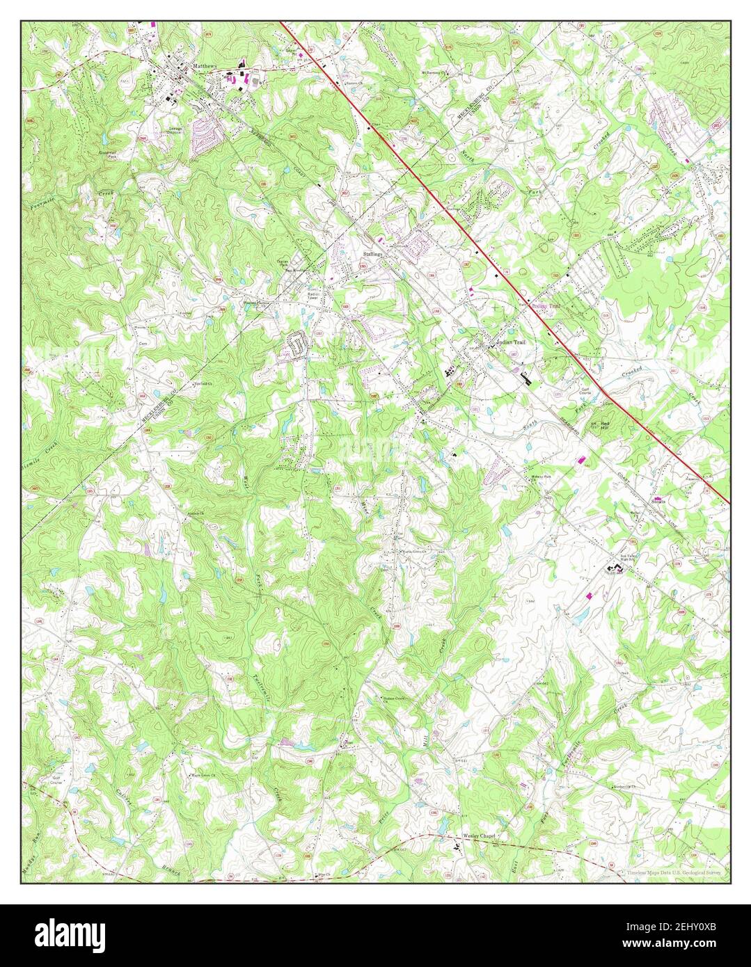 Map of matthews hi-res stock photography and images - Alamy